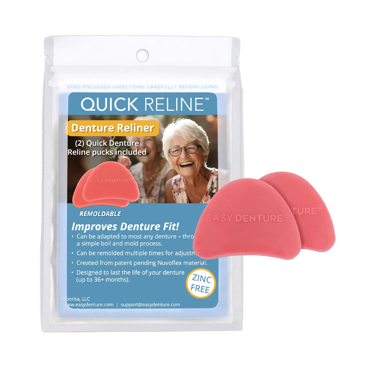 Easy Denture Quick Reline™ - (Boil & Fit) Full or Partial Denture ...